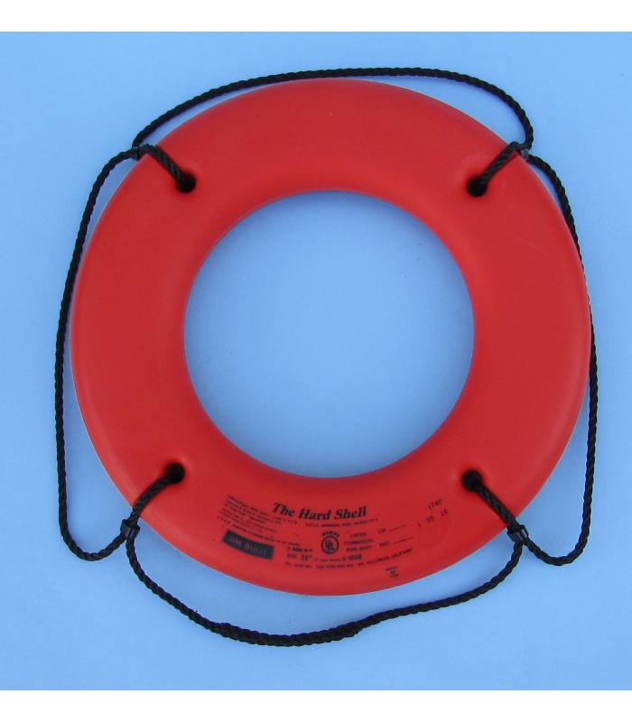 Jim Buoy - Hard Shell Ring Buoy - 24", Orange