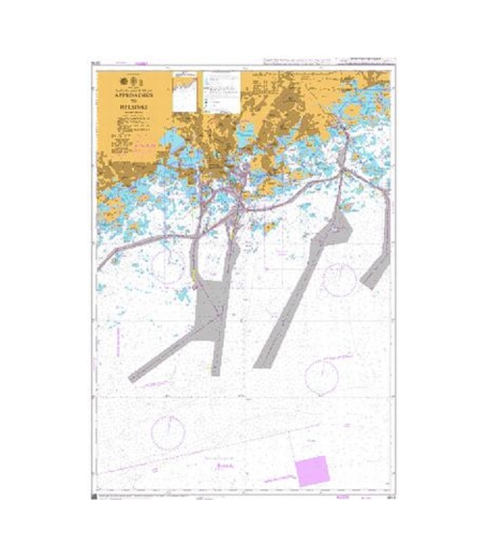 British Admiralty Nautical Chart 3818 Approaches to Helsinki