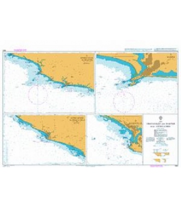 British Admiralty Nautical Chart 1980 Greenville and Harper with Approaches