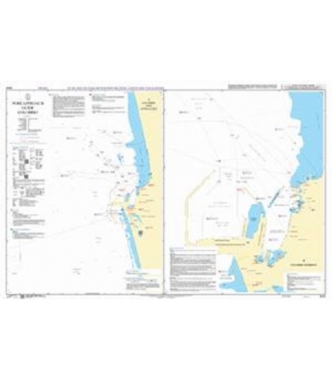 British Admiralty Nautical Chart 8022 Port Appraoch Guide - Colombo