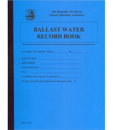 LLiberian Ballast Water Record Book (RLM-124), 1st Edition 2017