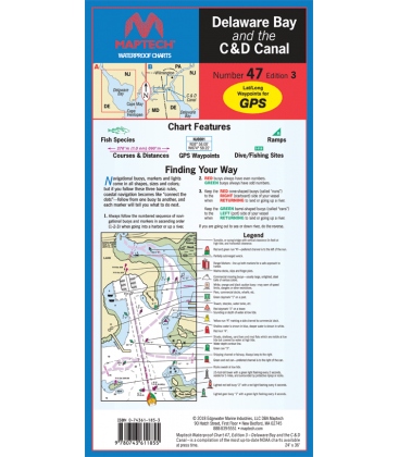 Delaware Bay and the C & D Canal Waterproof Chart - Richardson's ...