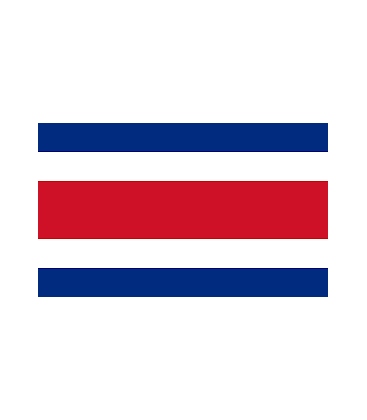 Costa Rica Courtesy Flag (Civil) 12x18 in.