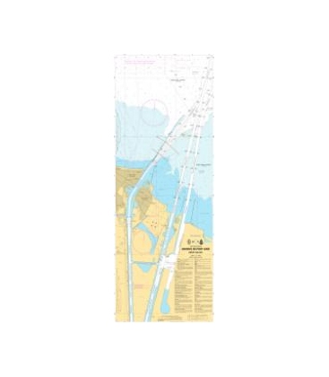 OceanGrafix French (SHOM) Nautical Chart 7543 Abords de Port-Saïd (Būr ...
