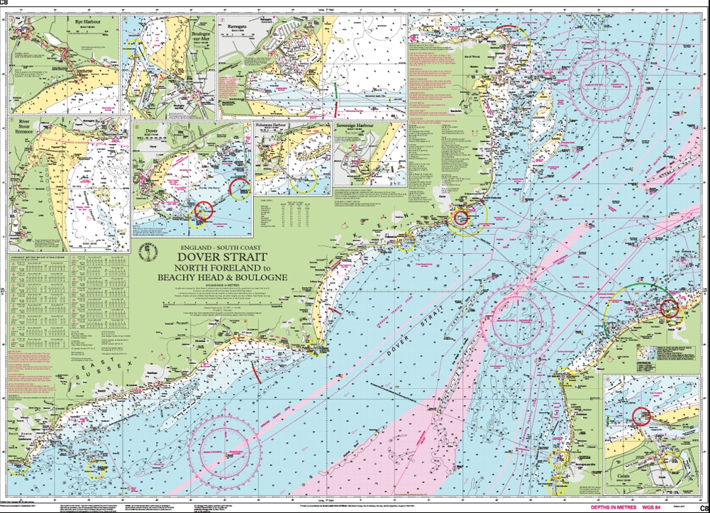 English Channel Map Map Of English Channel Islands, 1927 Original