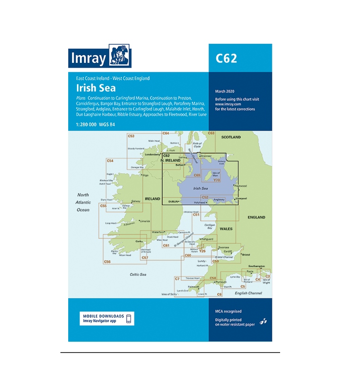 Imray Chart C62 Irish Sea