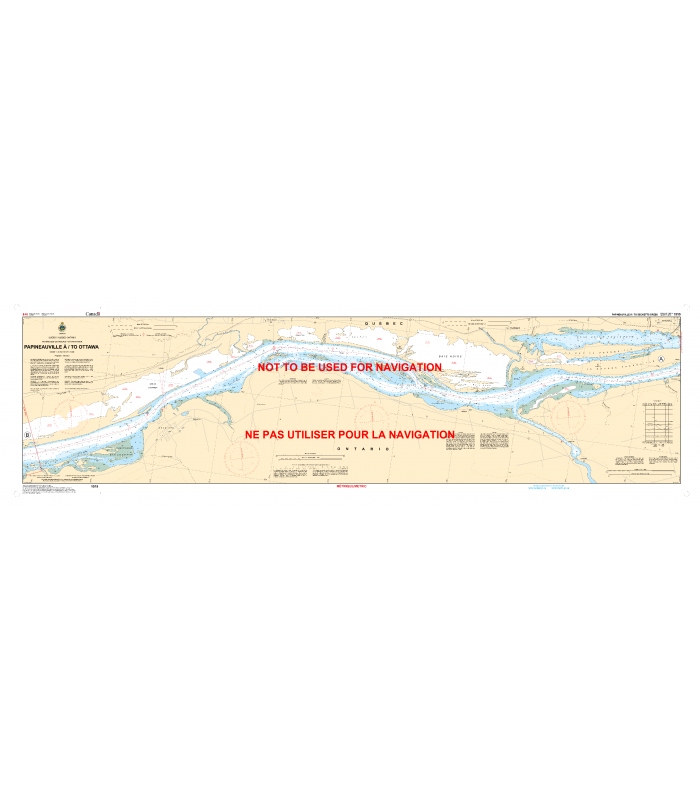 Canadian Nautical Charts Quebec Region CHS 1515 Papineauville to Ottawa