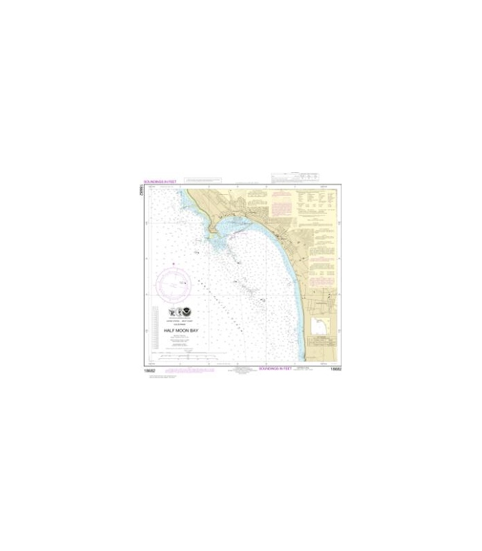 OceanGrafix NOAA Nautical Charts 18682 Half Moon Bay