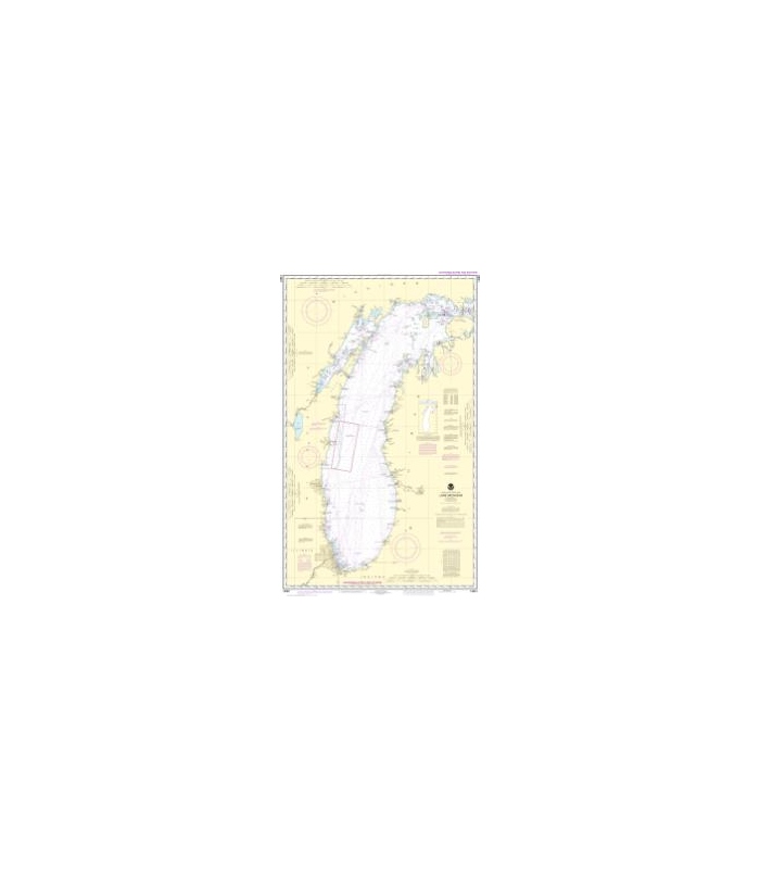 OceanGrafix Nautical Chart 14901 Lake Michigan (Mercator Projection)