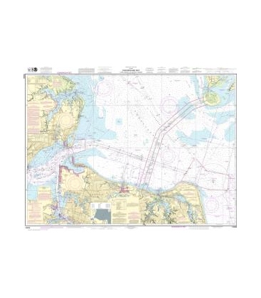 OG NOAA Chart 12222 Chesapeake Bay Cape Charles to Norfolk Harbor