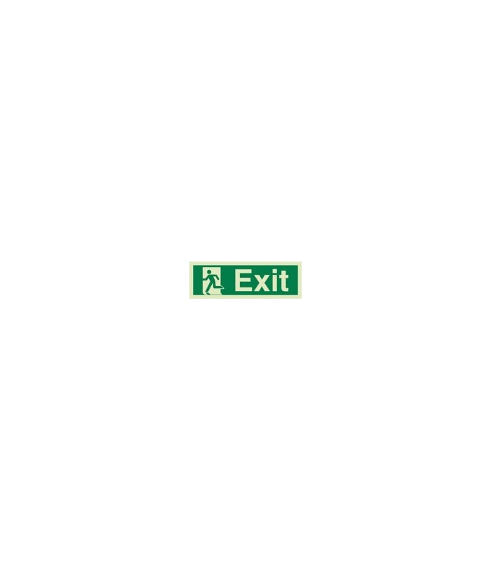 Direction Signs (Photoluminescent, PVC) 4375 Exit + Running man symbol ...