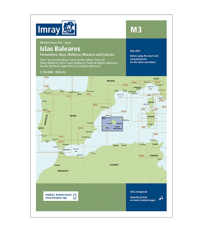 Imray Chart M3: Islas Baleares, 2023 Edition