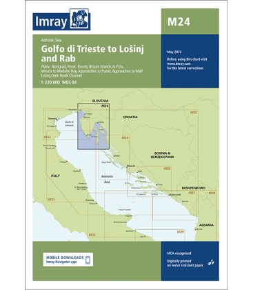 Imray Chart M24: Golfo di Trieste to Losinj & Rab, 2023 Edition