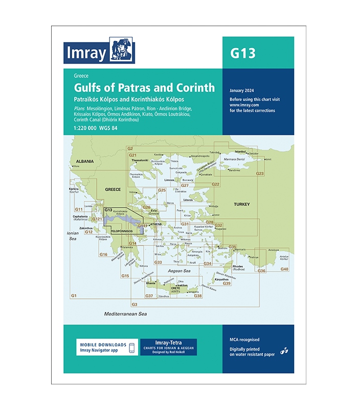 Imray Chart G13:Gulfs of Patras and Corinth