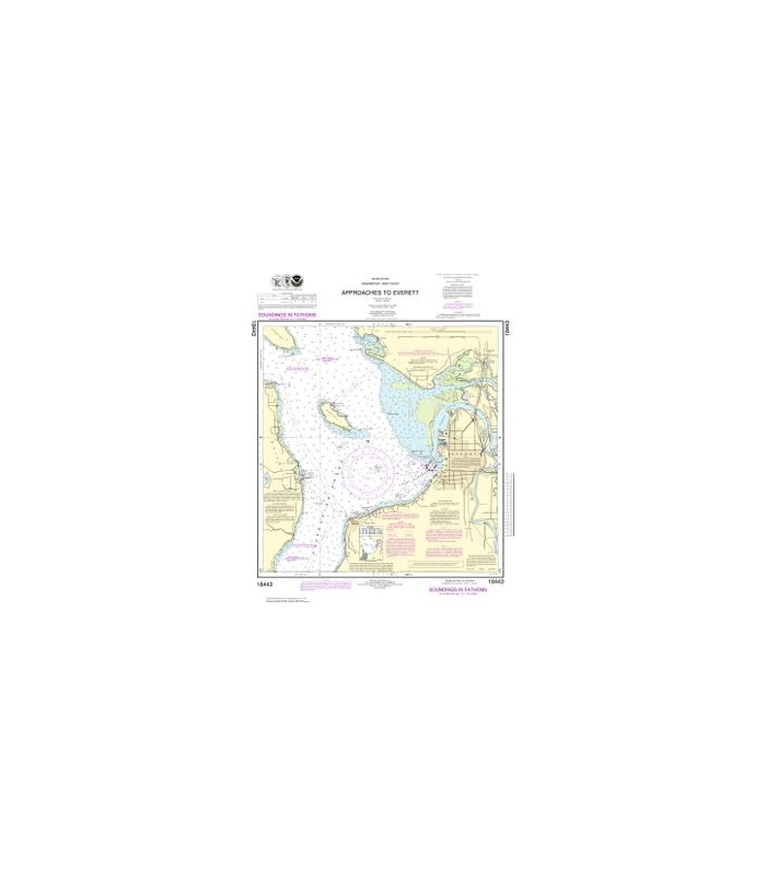 OceanGrafix NOAA Nautical Charts 18443 Approaches to Everett