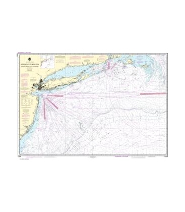 NOAA Chart 12300 Approaches to New York, Nantucket Shoals to Five ...