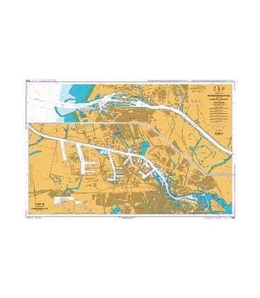 British Admiralty Nautical Chart 124 Noordzeekanaal including Ijmuiden ...