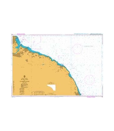 British Admiralty Nautical Chart 134 River Tees to Scarborough