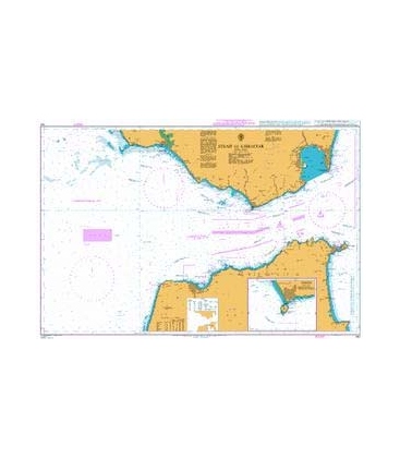British Admiralty Nautical Chart 142 Strait of Gibraltar