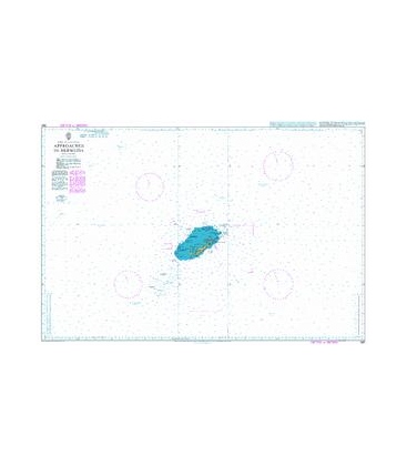 British Admiralty Nautical Chart 360 Approaches to Bermuda
