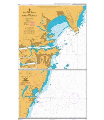 British Admiralty Nautical Chart 521 Porto de Vitória and Porto do Tubarão