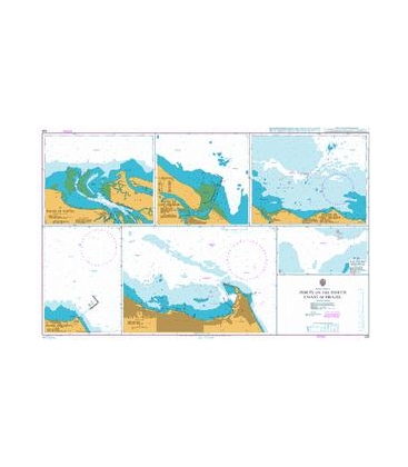 British Admiralty Nautical Chart 526 Ports on the North Coast of Brazil