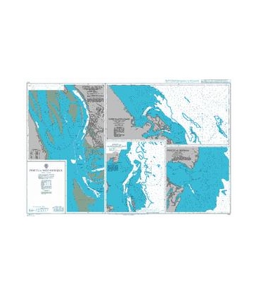 British Admiralty Nautical Chart 642 Ports in Mozambique