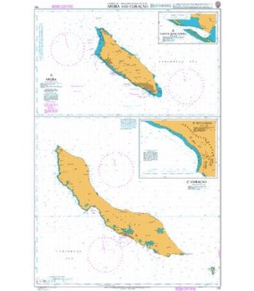 British Admiralty Nautical Chart 702 Aruba and Curacao