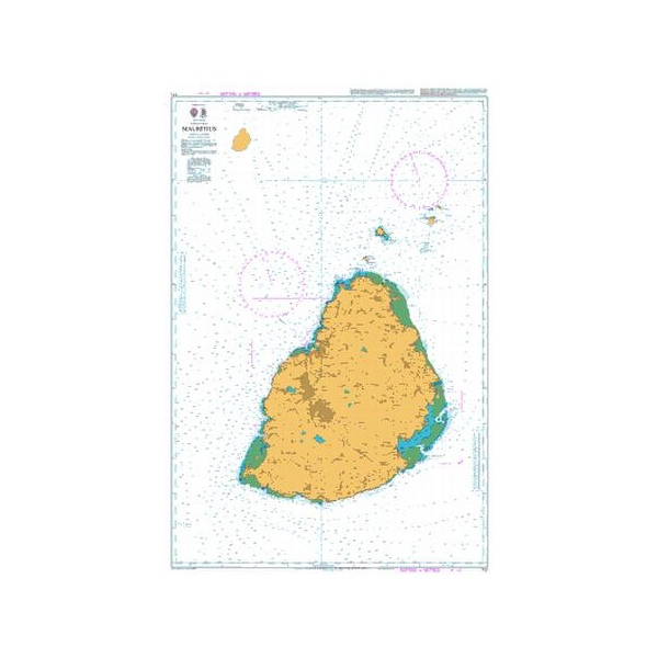 British Admiralty Nautical Chart 711 Mauritius