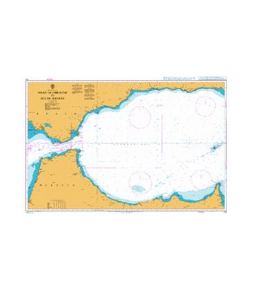British Admiralty Nautical Chart 773 Strait of Gibraltar to Isla de Alboran