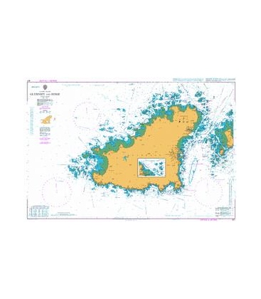 British Admiralty Nautical Chart 807 Guernsey and Herm