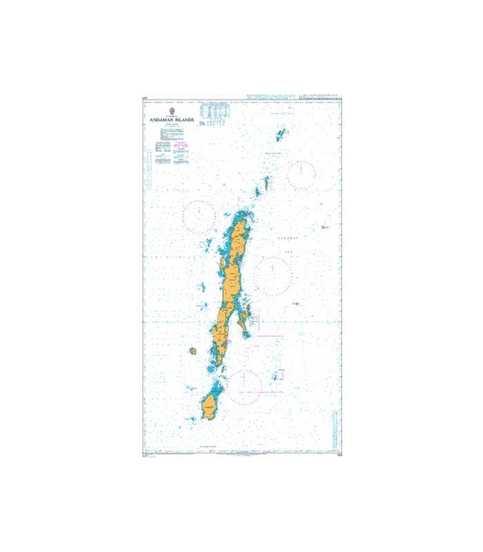 British Admiralty Nautical Chart 825 Andaman Islands