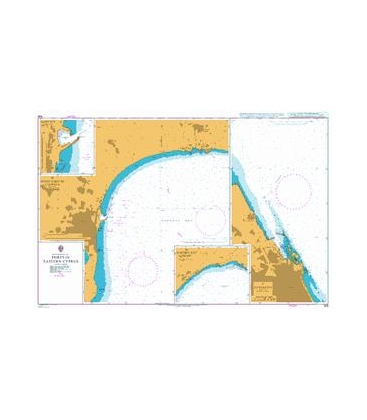 British Admiralty Nautical Chart 848 Ports in Eastern Cyprus