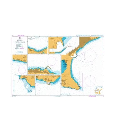 British Admiralty Nautical Chart 849 Ports in Western Cyprus