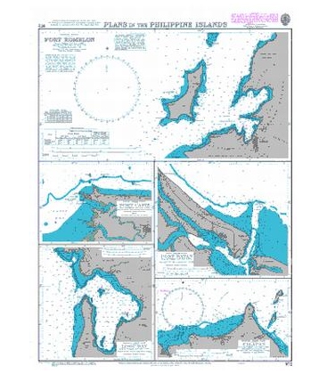 British Admiralty Nautical Chart 972 Plans in the Philippine Islands