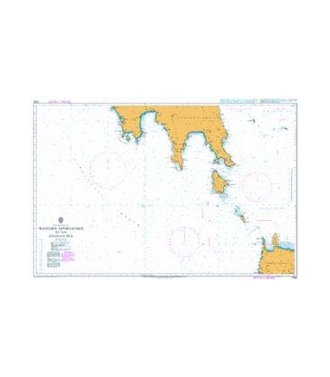 British Admiralty Nautical Chart 1092 Western Approaches to the Aegean Sea