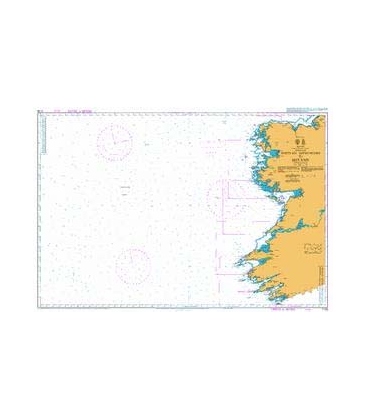 British Admiralty Nautical Chart 1125 Western Approaches to Ireland