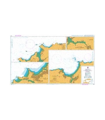 British Admiralty Nautical Chart 1168 Harbours on the North Coast of ...