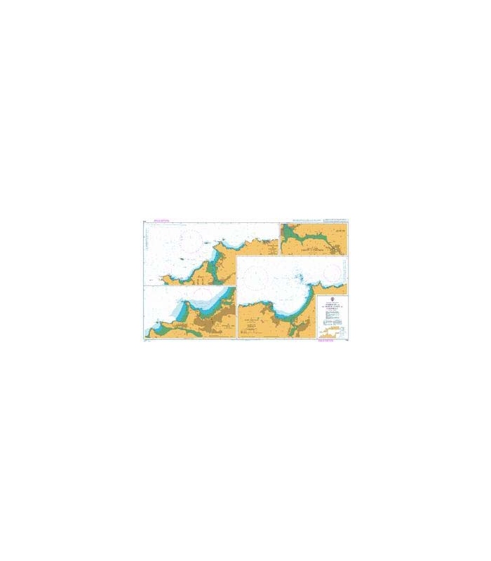 British Admiralty Nautical Chart 1168 Harbours on the North Coast of ...