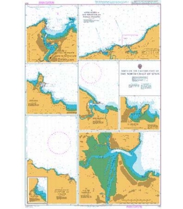 British Admiralty Nautical Chart 1171 Ports on the eastern part of ...