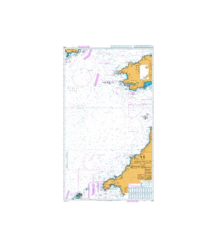 British Admiralty Nautical Chart 1178 Approaches to Bristol Channel