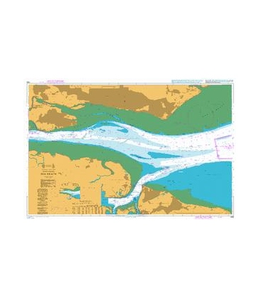 British Admiralty Nautical Chart 1185 River Thames, Sea Reach