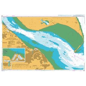 British Admiralty Nautical Chart 1188 River Humber Spurn Head to Immingham