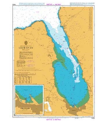 British Admiralty Nautical Chart 1403 Loch Ryan