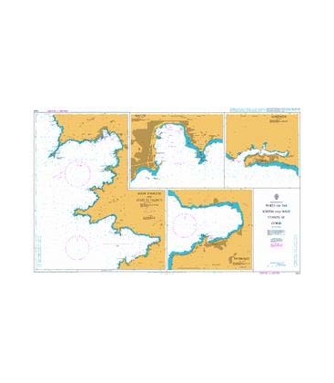 British Admiralty Nautical Chart 1424 Ports on the South and West ...