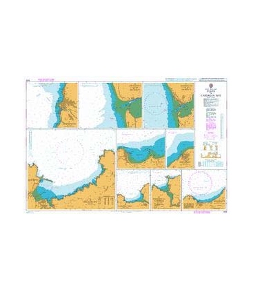 British Admiralty Nautical Chart 1484 Plans in Cardigan Bay