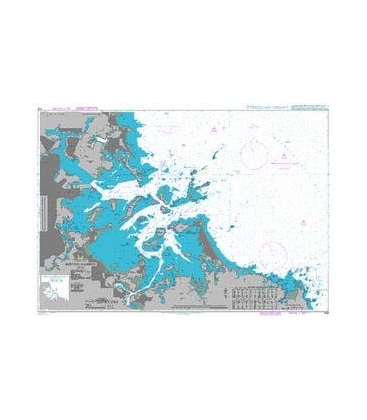 British Admiralty Nautical Chart 1516 Boston Harbor