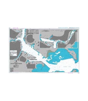 British Admiralty Nautical Chart 1528 Boston Inner Harbor