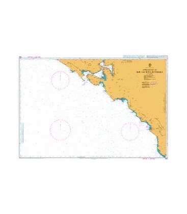 British Admiralty Nautical Chart 1582 Approaches to Bar and Boka Kotorska