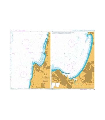 British Admiralty Nautical Chart 1585 Hefa (Haifa) and Approaches